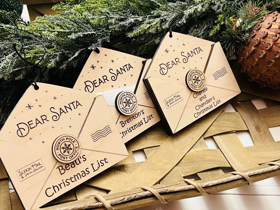 Dear Santa Ornament. Personalized Letter to Sant. Christmas Ornament ...