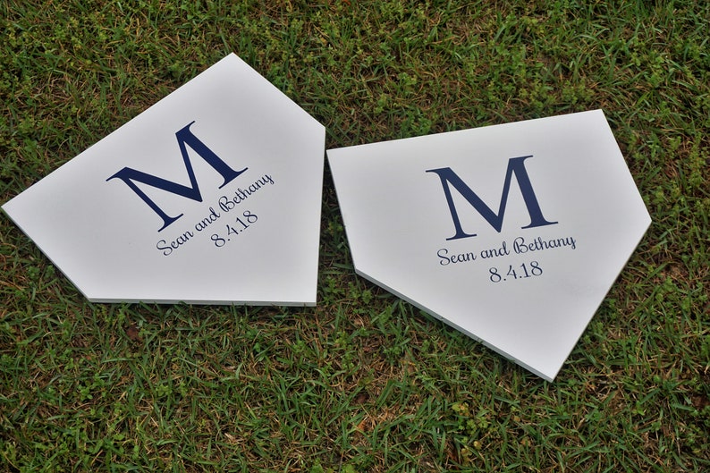 Home Plate Wedding Guest Book.personalized Home Plate. - Etsy