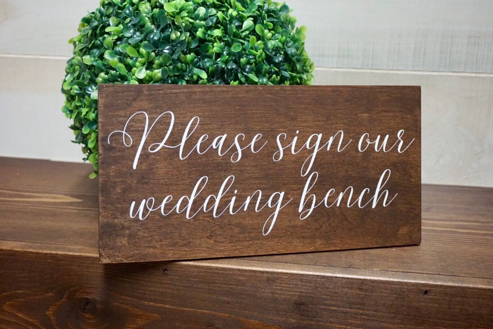Please Sign Our Wedding Bench. Rustic Wedding Sign. Wedding Bench Sign ...