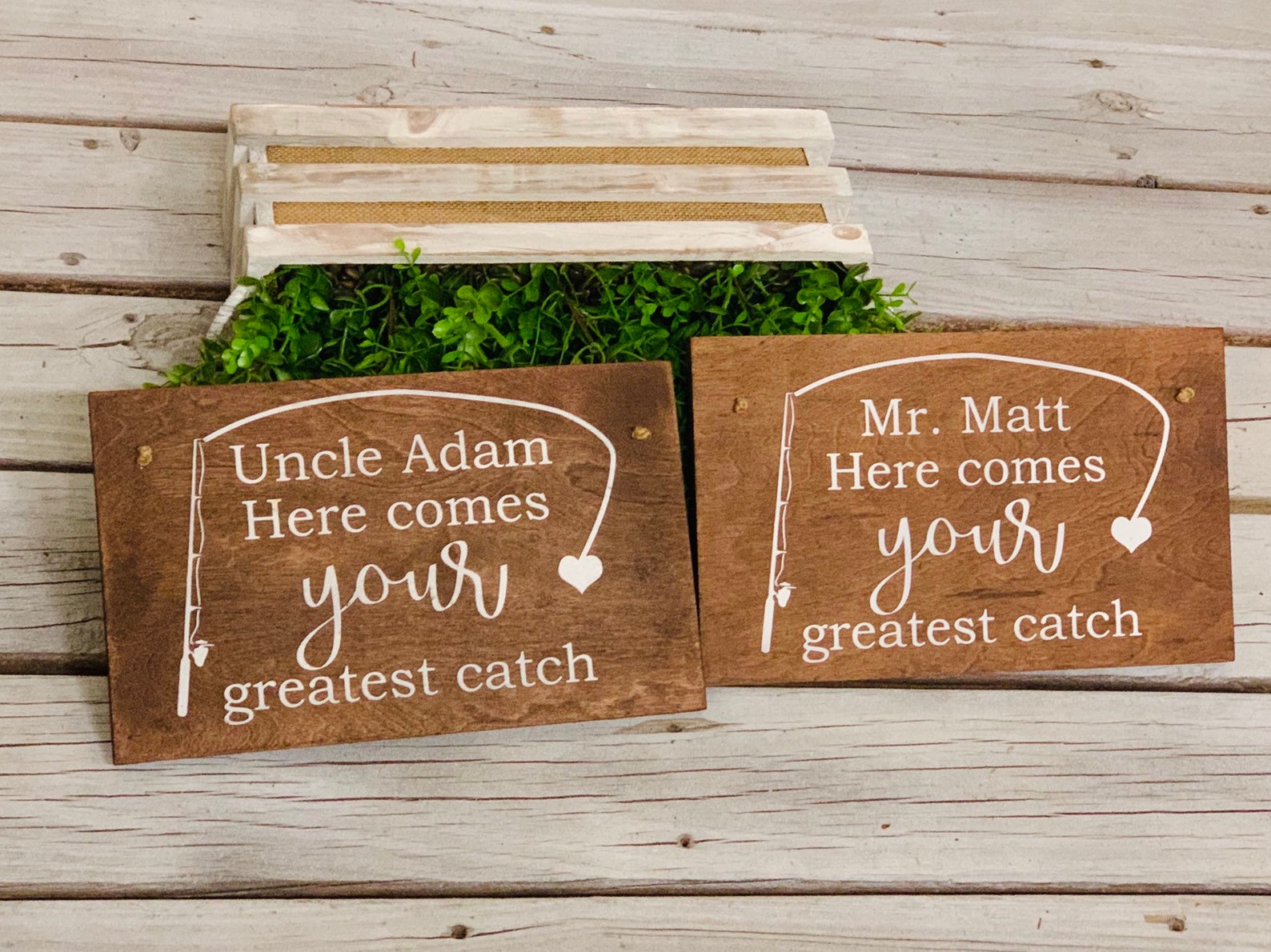 Fishing Theme Wedding. Here Comes Your Greatest Catch Sign. - Etsy