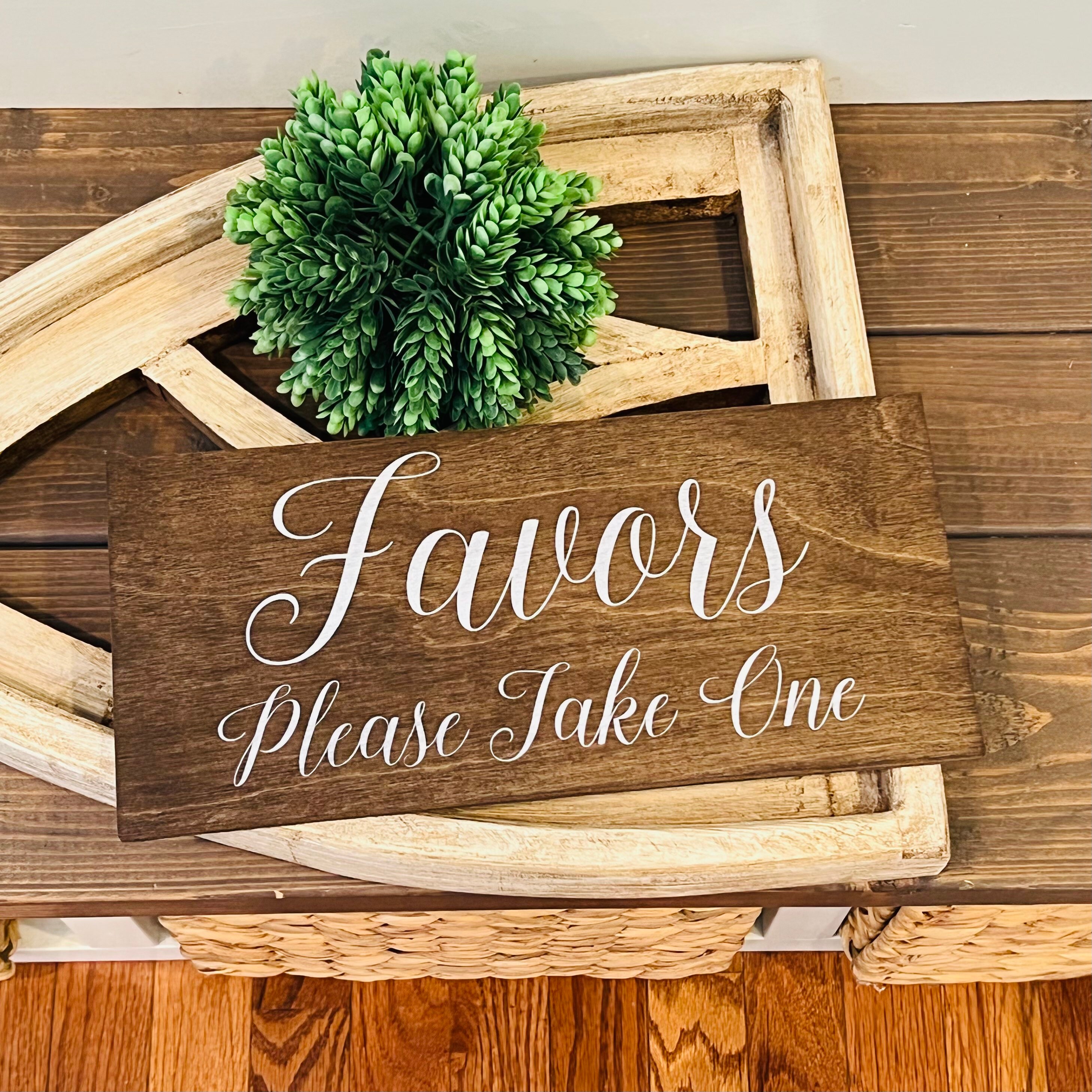 Rustic Favors Wedding Sign: Please Take One, Table Decor - Etsy