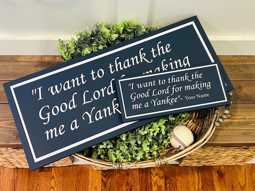 Personalized New York Yankee Sign. Baseball Wood Sign. Yankees Sign ...