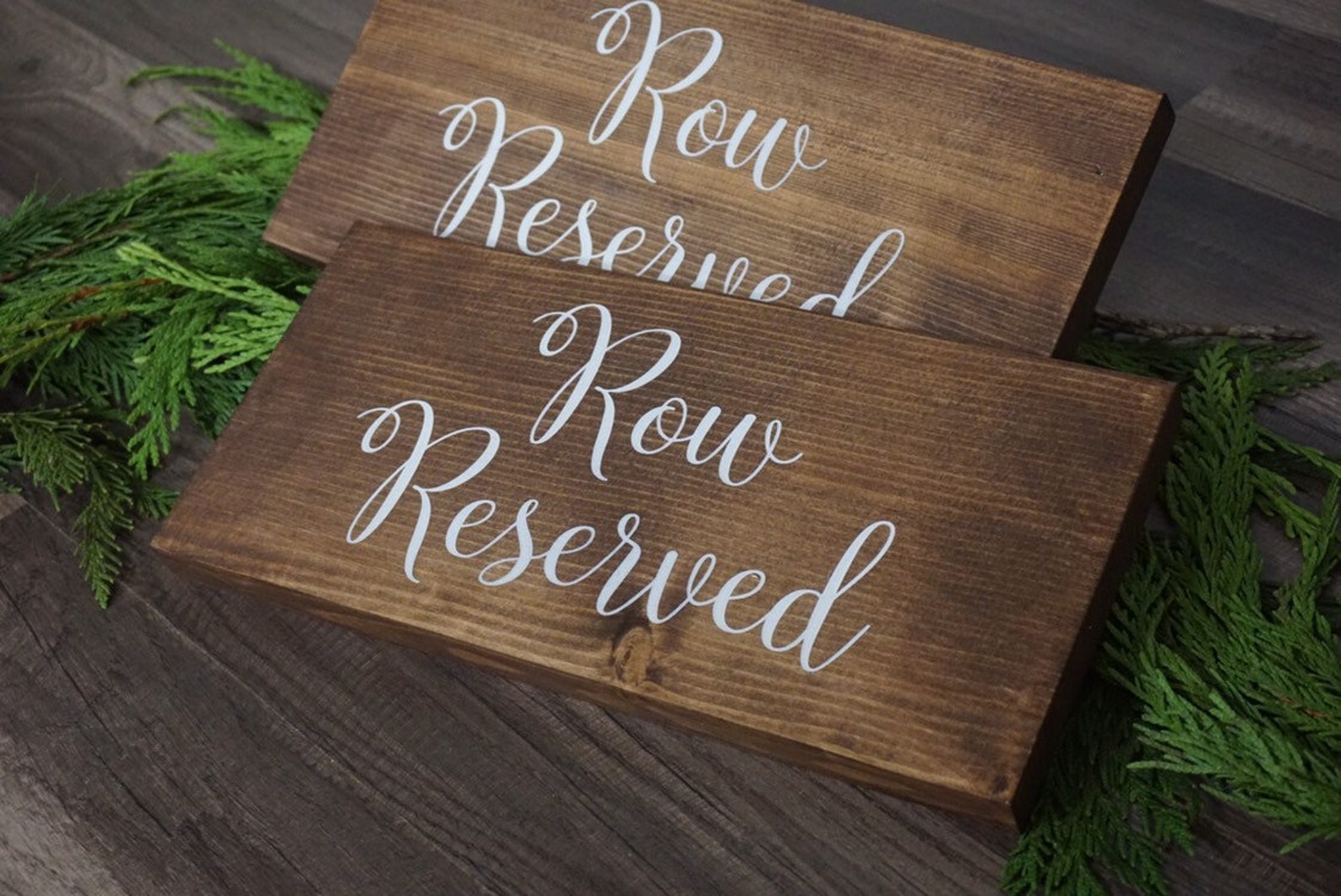 Row Reserved Wedding Sign. Reserved Sign. Wedding Prop. | Etsy