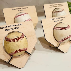 Personalized Baseball Holder. First Home Run. Baseball Display Case ...