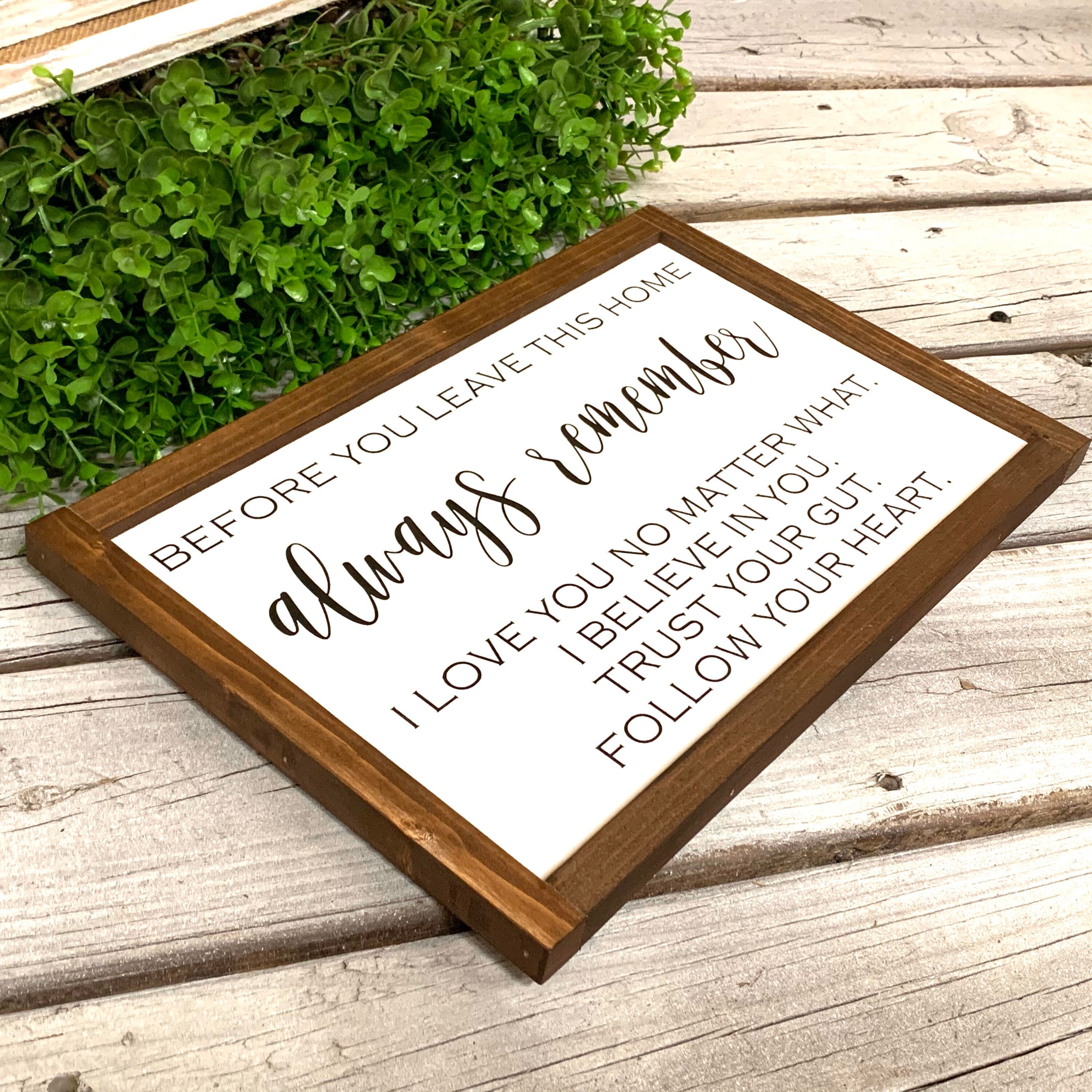 Before you leave this home. Entryway sign. Entryway decor. Key | Etsy