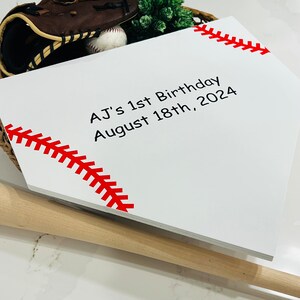 Personalized Baseball Home Plate Guest Book: Birthday or Wedding - Etsy
