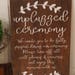 Unplugged Wedding Sign. Rustic Unplugged Wedding. Rustic Wedding Decor ...