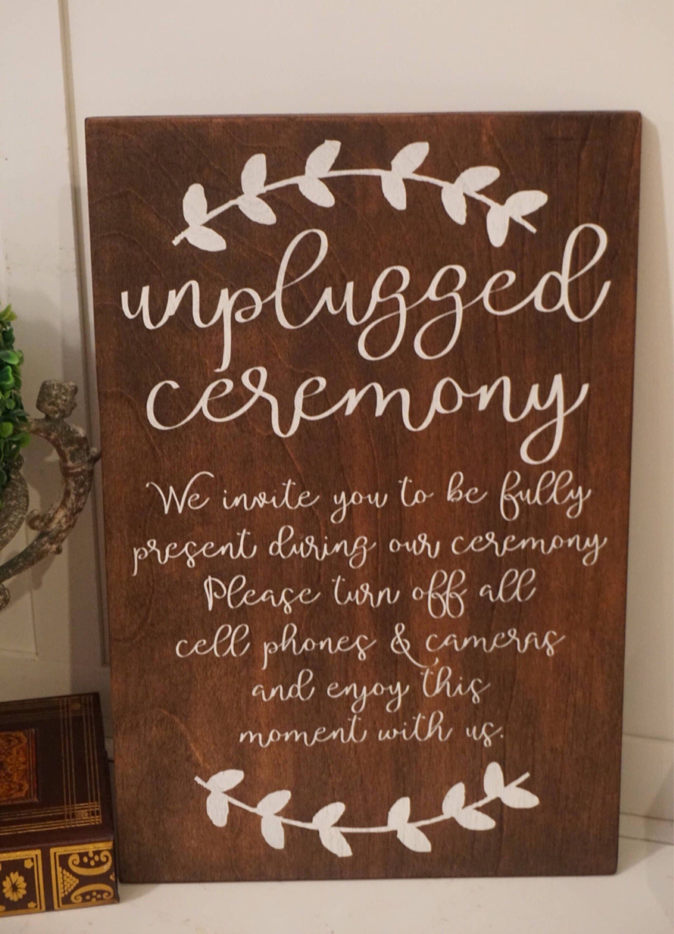 Unplugged Wedding Sign. Rustic Unplugged Wedding. Rustic | Etsy