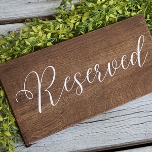 Rustic Reserved Sign. Reserved Wedding Sign. Rustic Wedding Decor ...