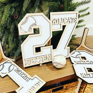 Personalized Baseball/softball Player Number Sign. Baseball Theme ...