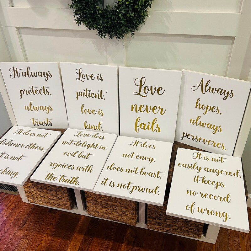 Love is Patient Sign - Etsy