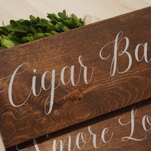 Cigar Bar. Rustic Cigar Wedding Sign. Cigar Wedding Sign. Rustic ...
