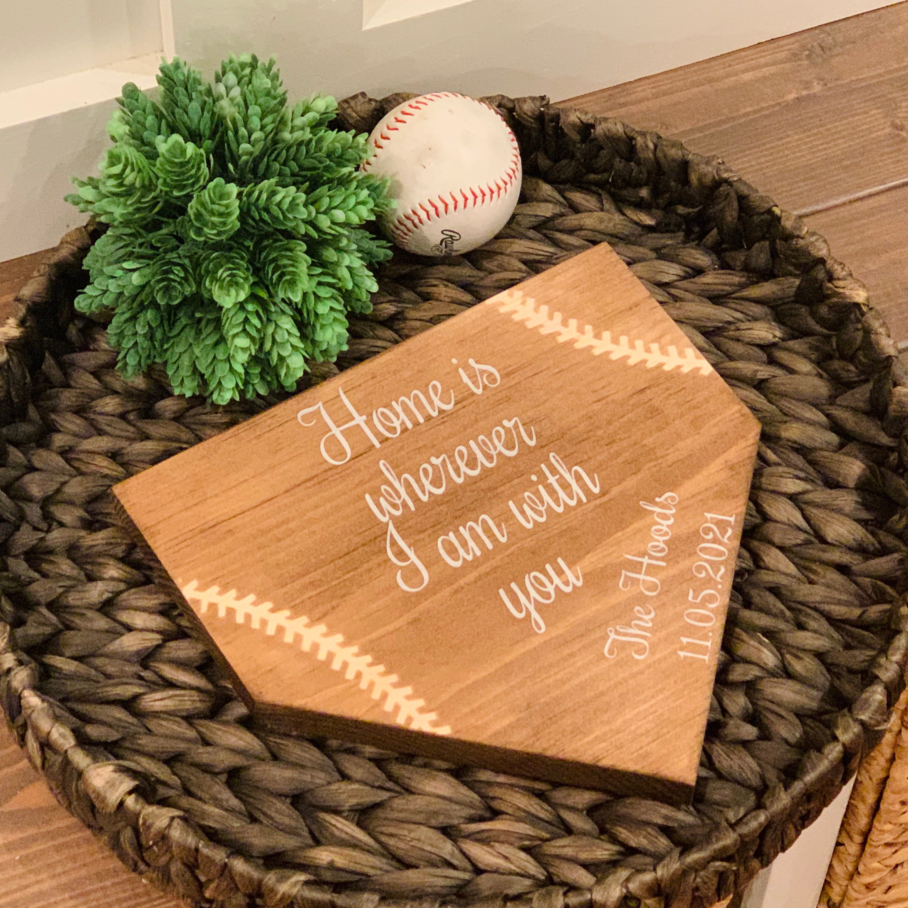 Home Sweet Home. Baseball Gift. Personalized Home Plate. - Etsy