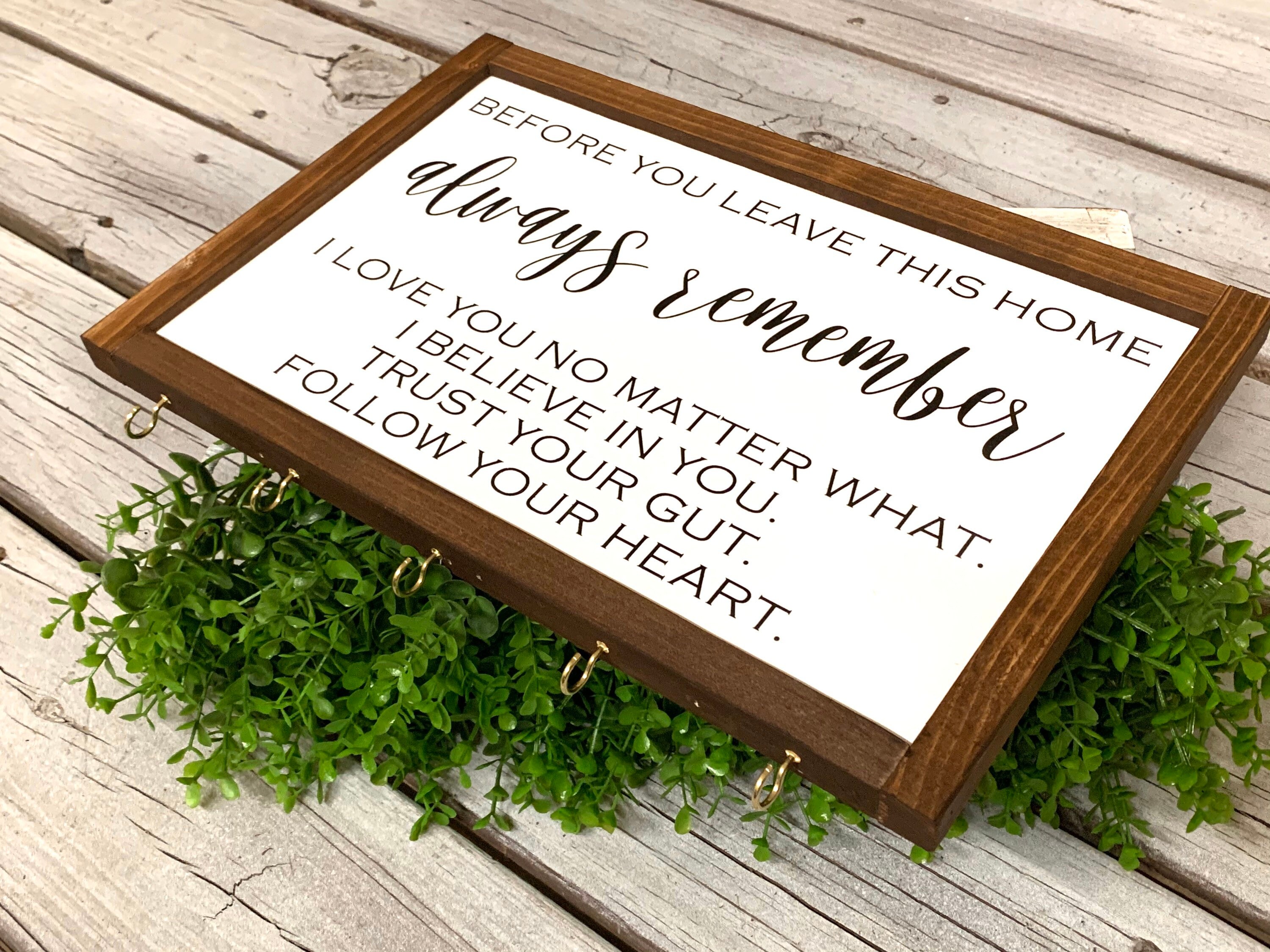 Before you leave this home. Entryway sign. Entryway decor. Key | Etsy