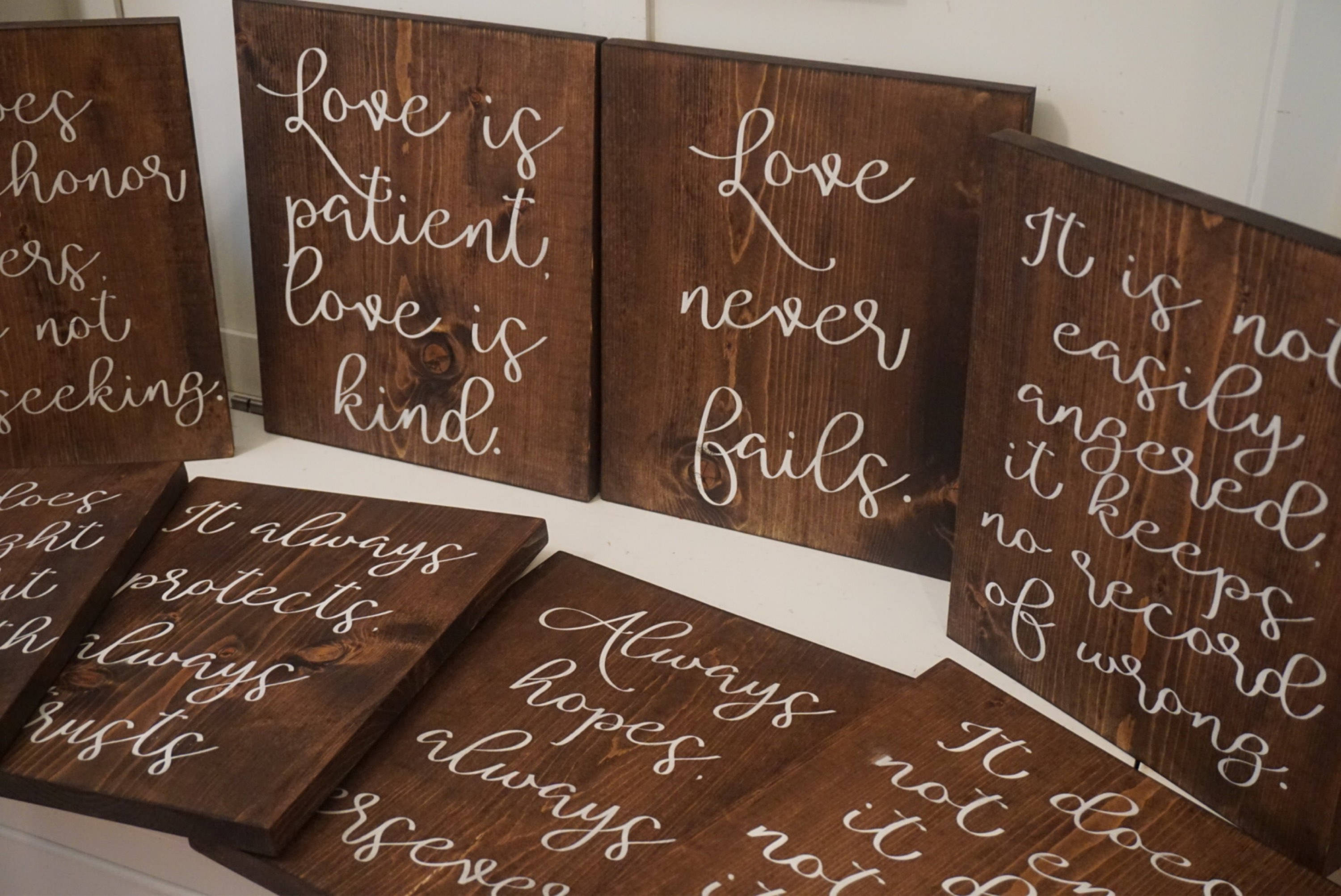 Love Is Patient. Wedding Aisle Signs. Rustic Wedding Decor. 1 | Etsy