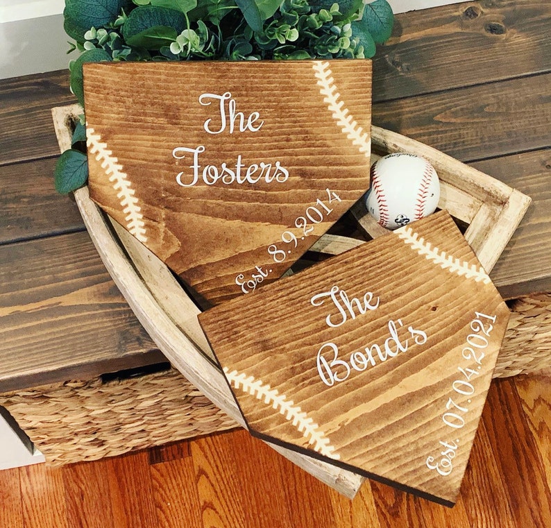 Baseball Gift. Personalized Home Plate. Gift for Mom. Family - Etsy