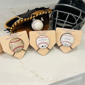 Personalized Baseball Holder. First Home Run. Baseball Display Case ...