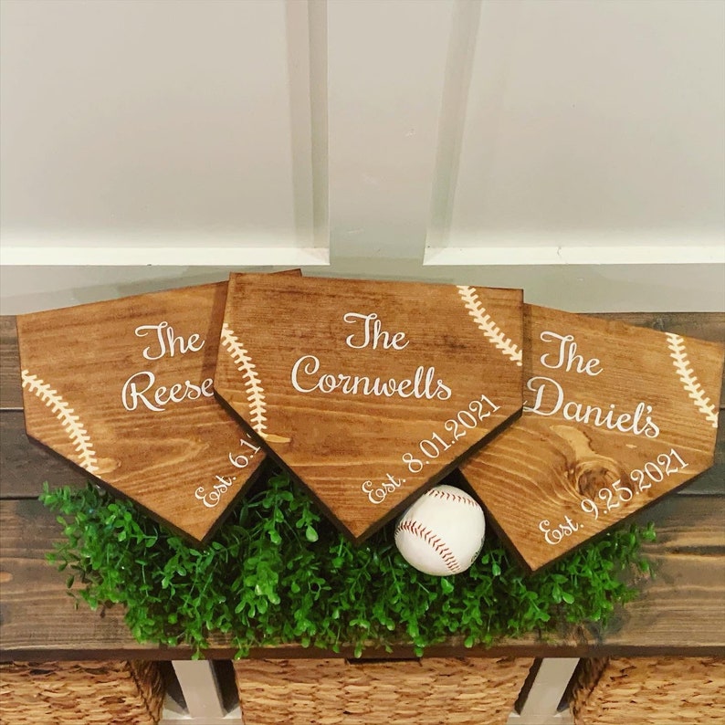 Baseball Gift. Personalized Home Plate. Gift for Mom. Family - Etsy