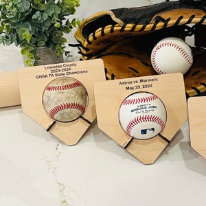 Personalized Baseball Holder. First Home Run. Baseball Display Case ...