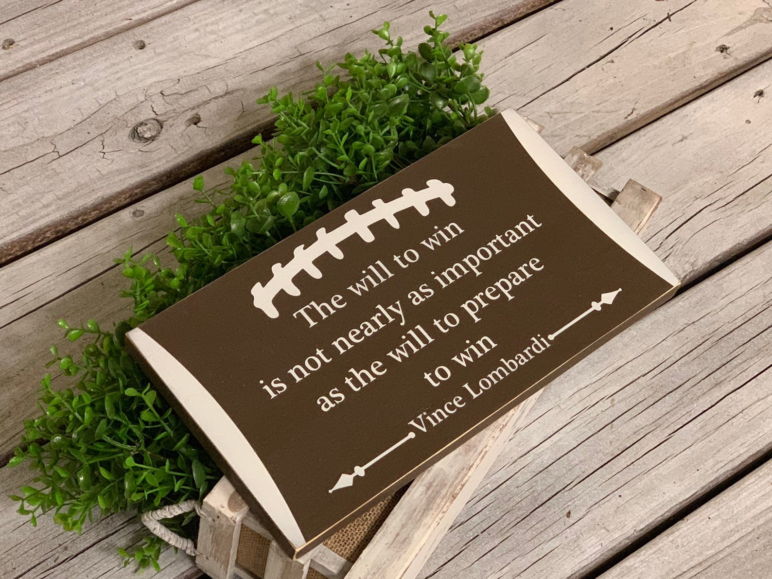 Football Sign. the Will to Win. Football Decor. Football Wood - Etsy