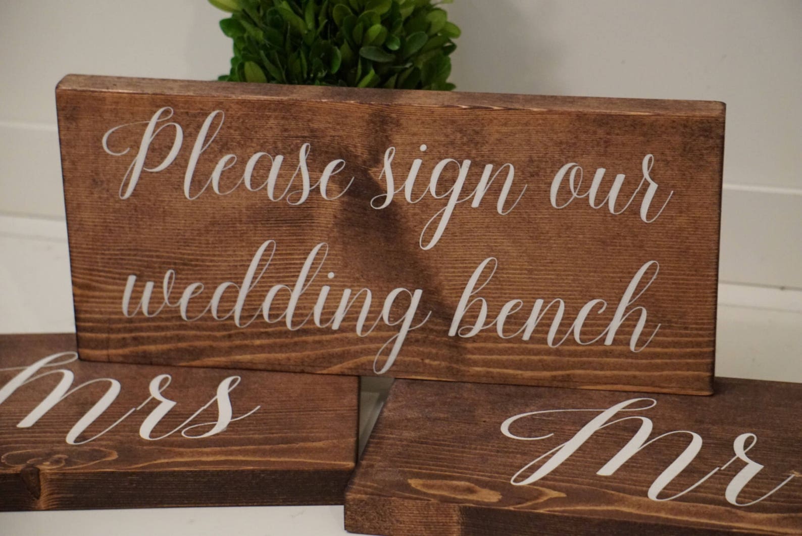 Rustic Please Sign Our Wedding Bench Sign. Wedding Table Sign. | Etsy