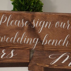 Rustic Please Sign Our Wedding Bench Sign. Wedding Table Sign. Please ...