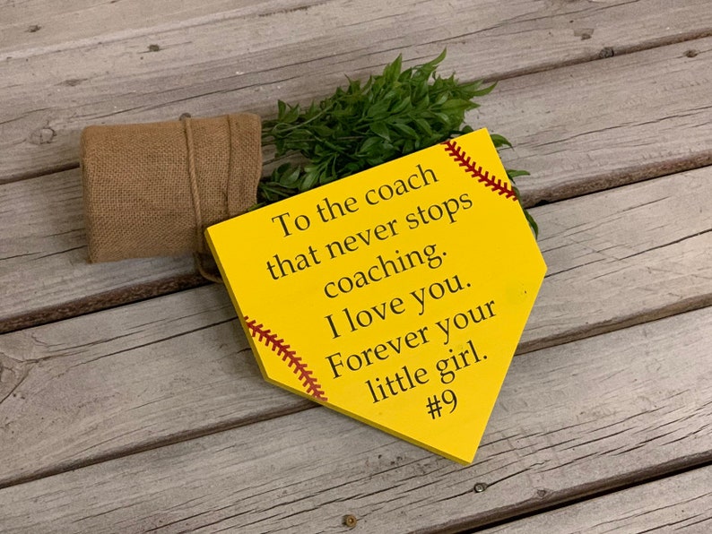 Coaches Gift. Softball Coach. Baseball Coach. Home Plate Sign. | Etsy