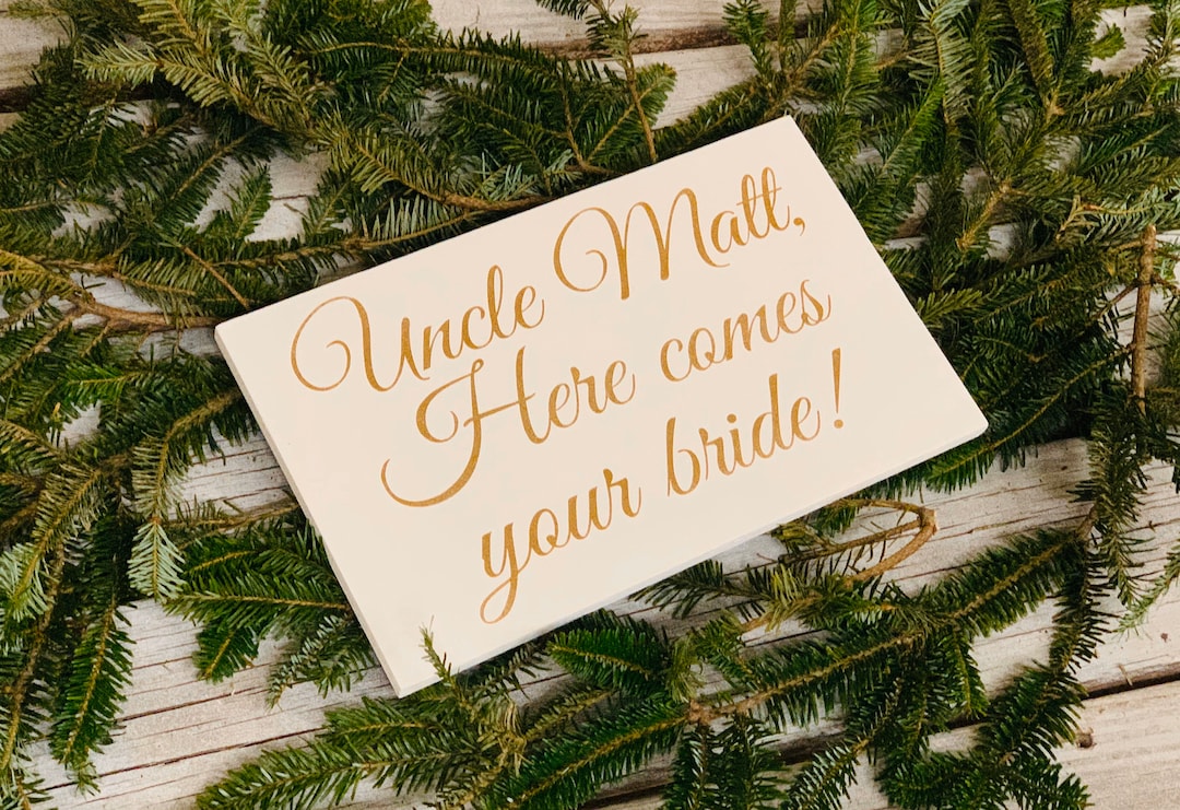 Here Comes Your Bride Wood Sign. Custom Here Comes the Bride Wedding ...