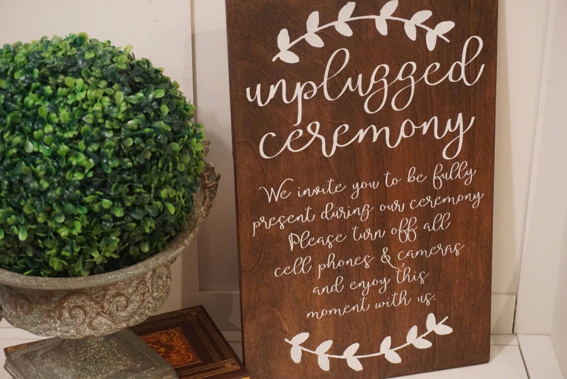 Unplugged Wedding Sign. Rustic Unplugged Wedding. Rustic | Etsy