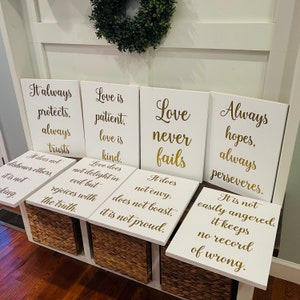 Love is Patient Love is Kind Wedding Decor. Large 1 Corinthians 13 ...