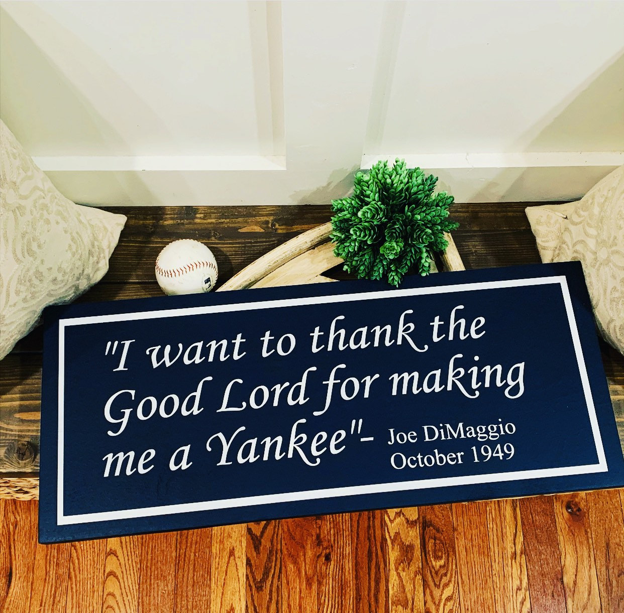 New York Yankee Sign. Baseball Wood Sign. Joe Dimaggio - Etsy