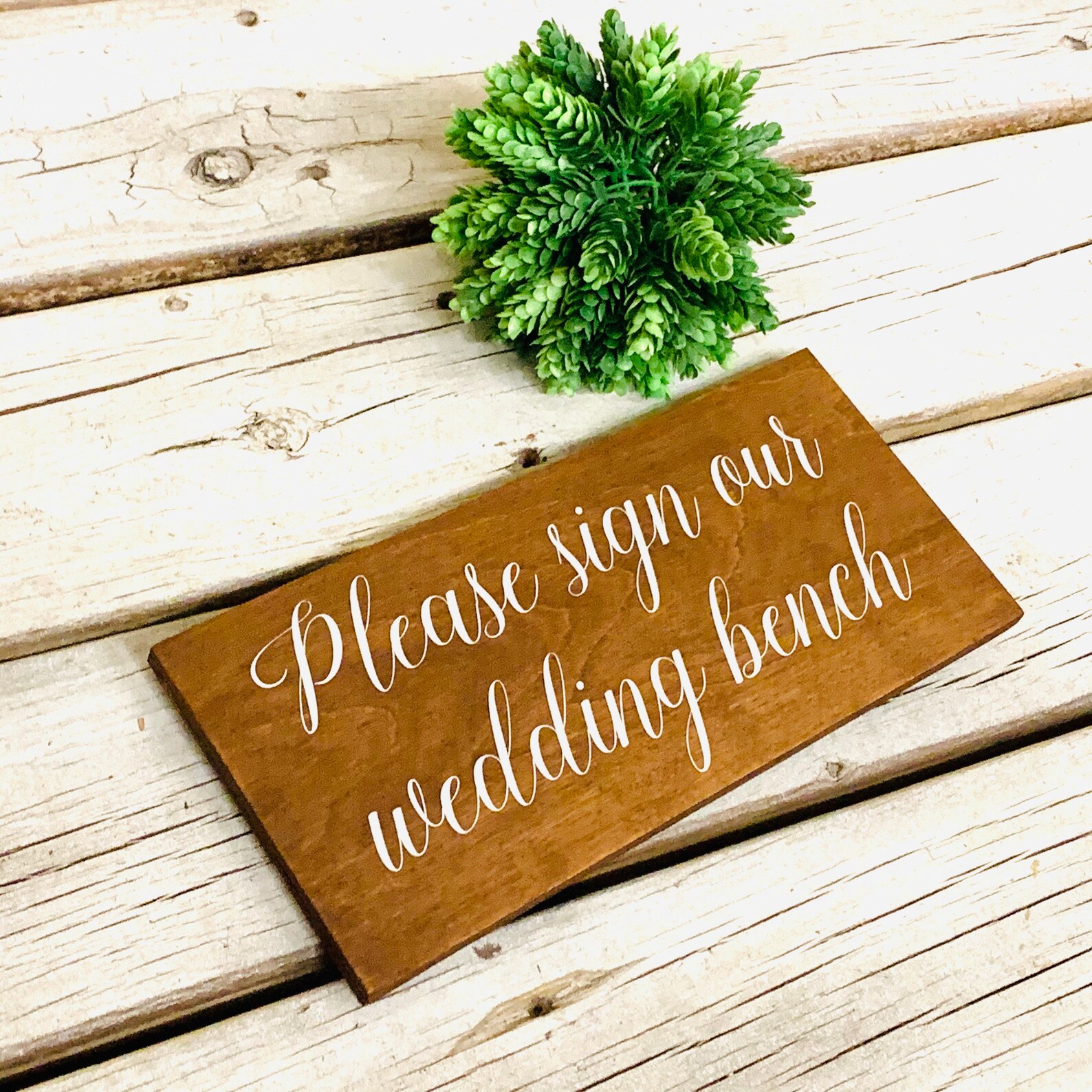 Rustic Please Sign Our Wedding Bench Sign. Wedding Table Sign. Please ...