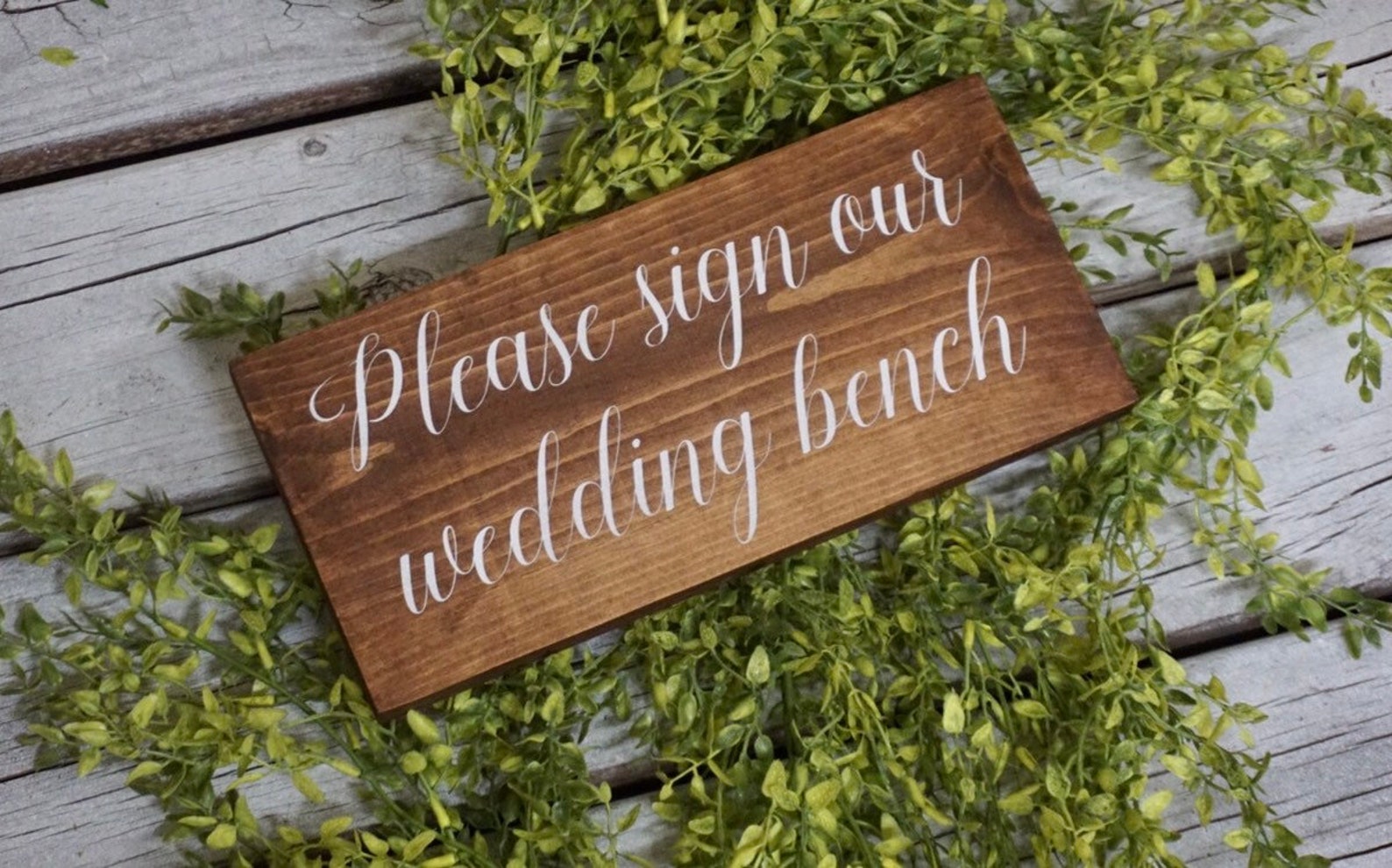 Rustic Please Sign Our Wedding Bench Sign. Wedding Table Sign. Please ...