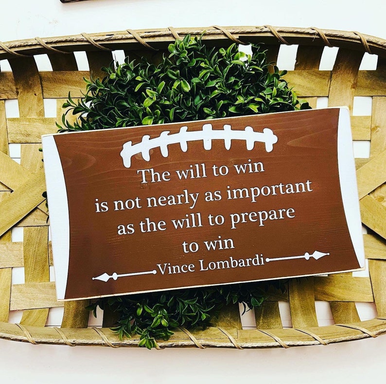 Football Sign. the Will to Win. Football Decor. Football Wood - Etsy