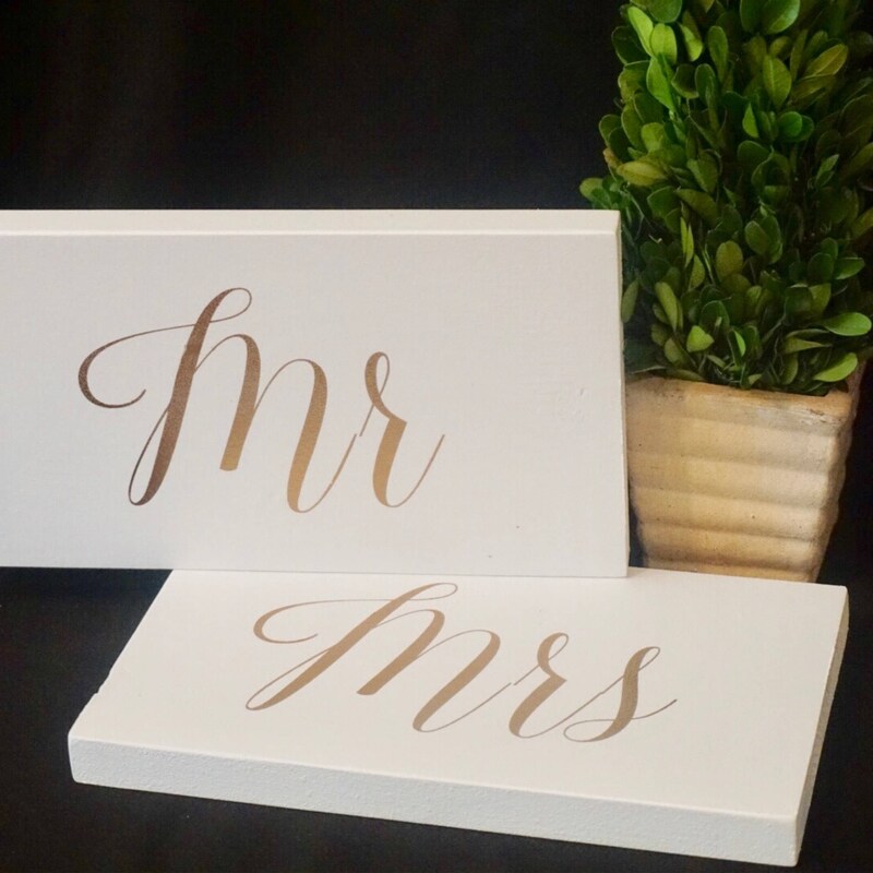 Mr and Mrs Wedding Signs - Etsy