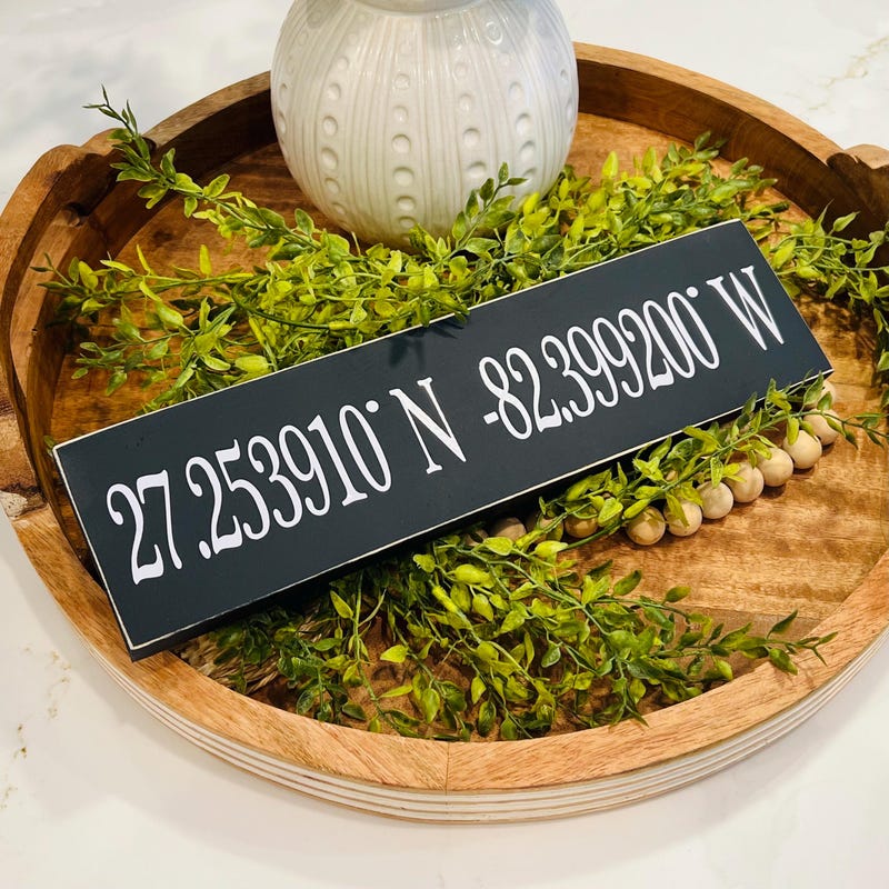 Gps Coordinates Sign - Etsy