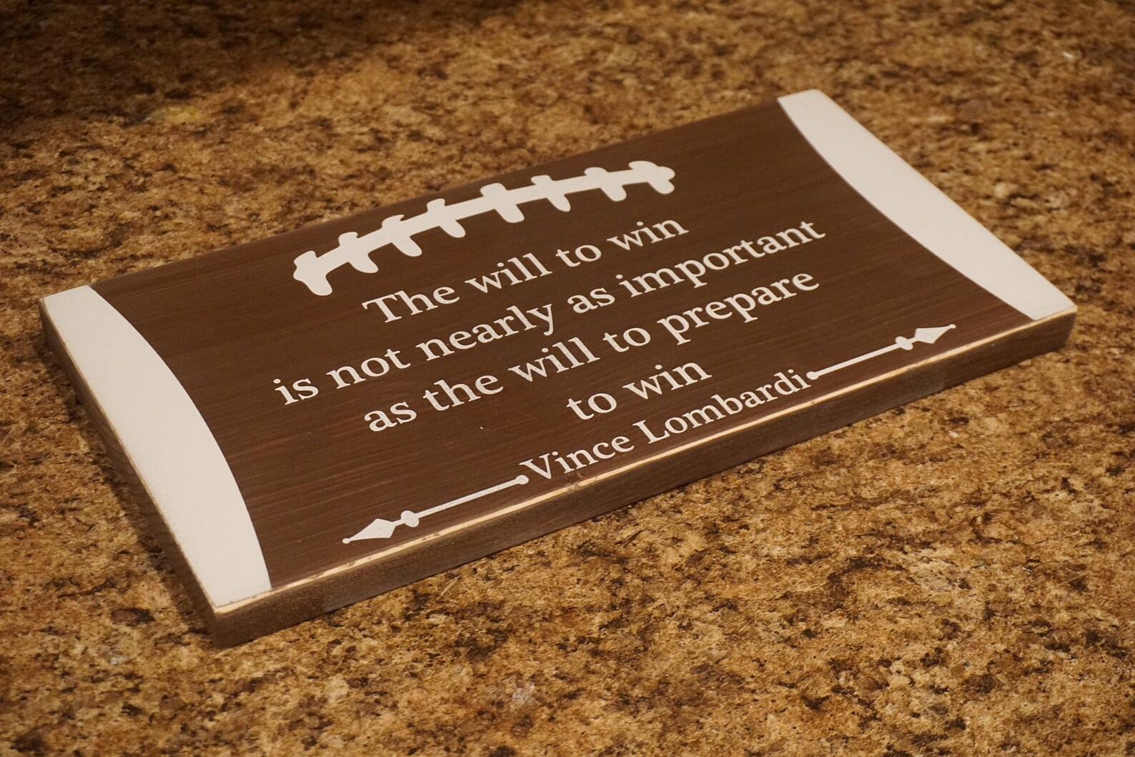 Football sign. The will to win. Football decor. Football wood | Etsy