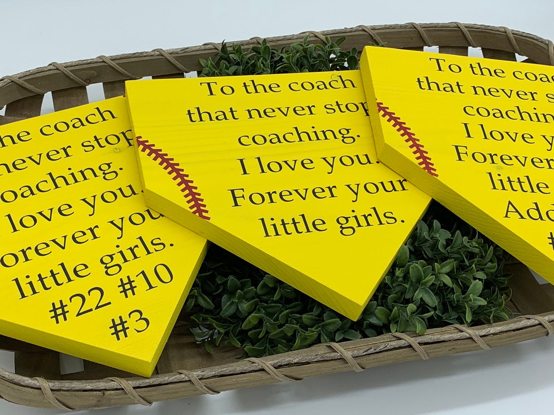 Coaches Gift. Softball Coach. Baseball Coach. Home Plate Sign. | Etsy