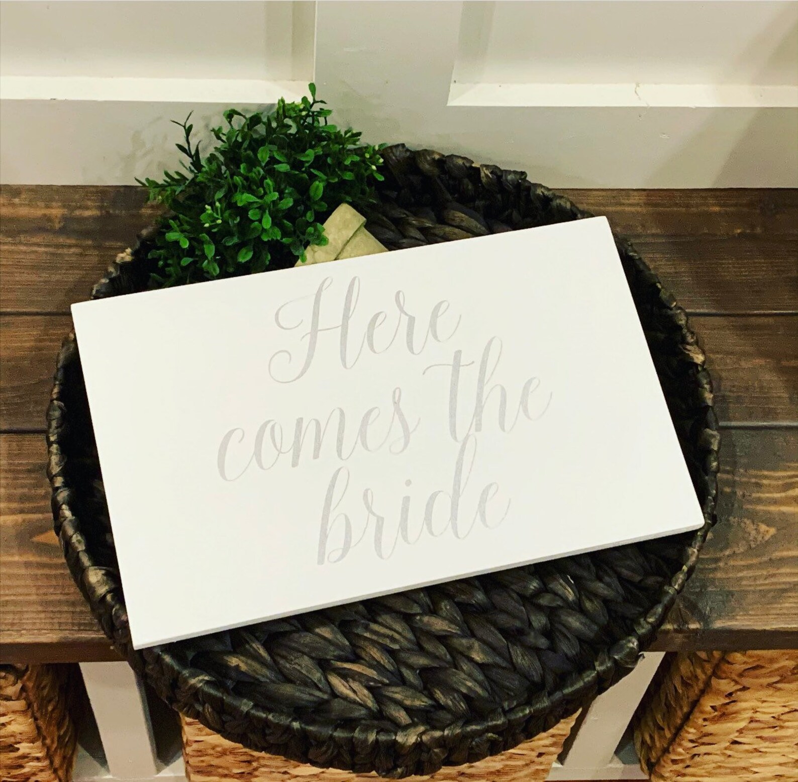 Here Comes the Bride White Wedding Sign. Here Comes the Bride - Etsy