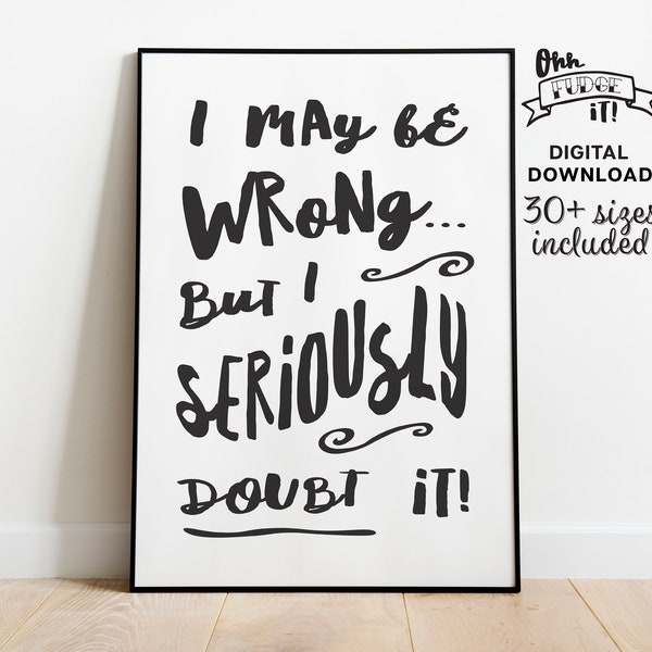 Funny Quote Poster - Etsy