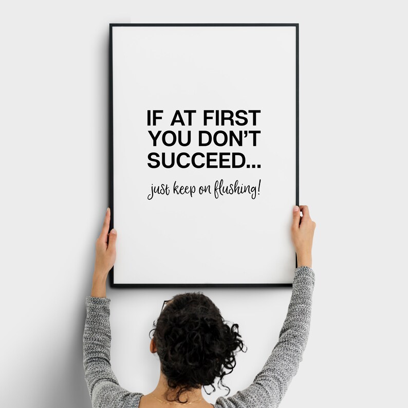 Bathroom Print Keep on Flushing Toilet Humour Poster Witty - Etsy