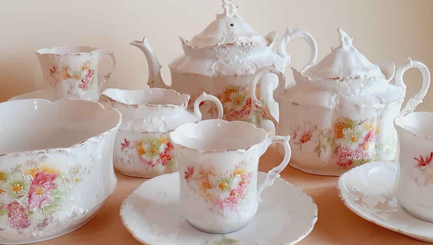 Marvelous Late 19th Century Prussia Tea Set for 5 - Etsy