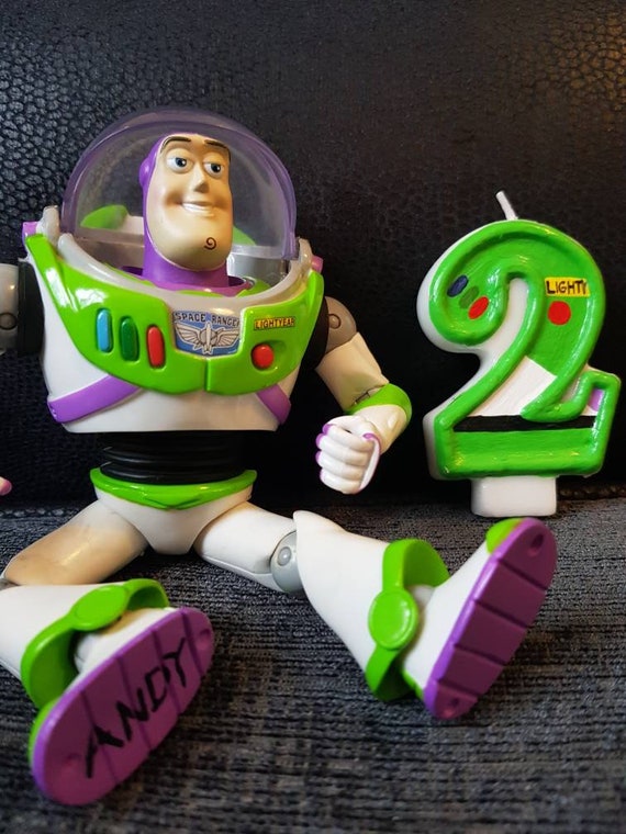 Buzz Lightyear Toy Story Style Number Candle Cake Topper - Etsy