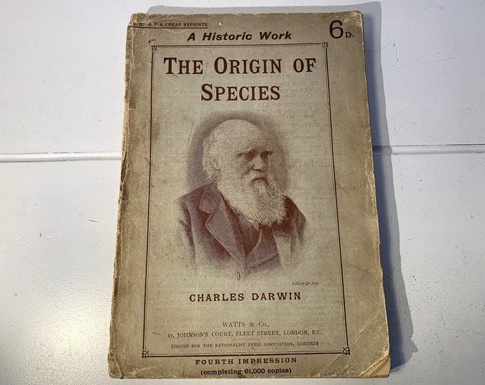 The Origin of Species 1909 Fourth Impression Soft Cover Book by Charles ...