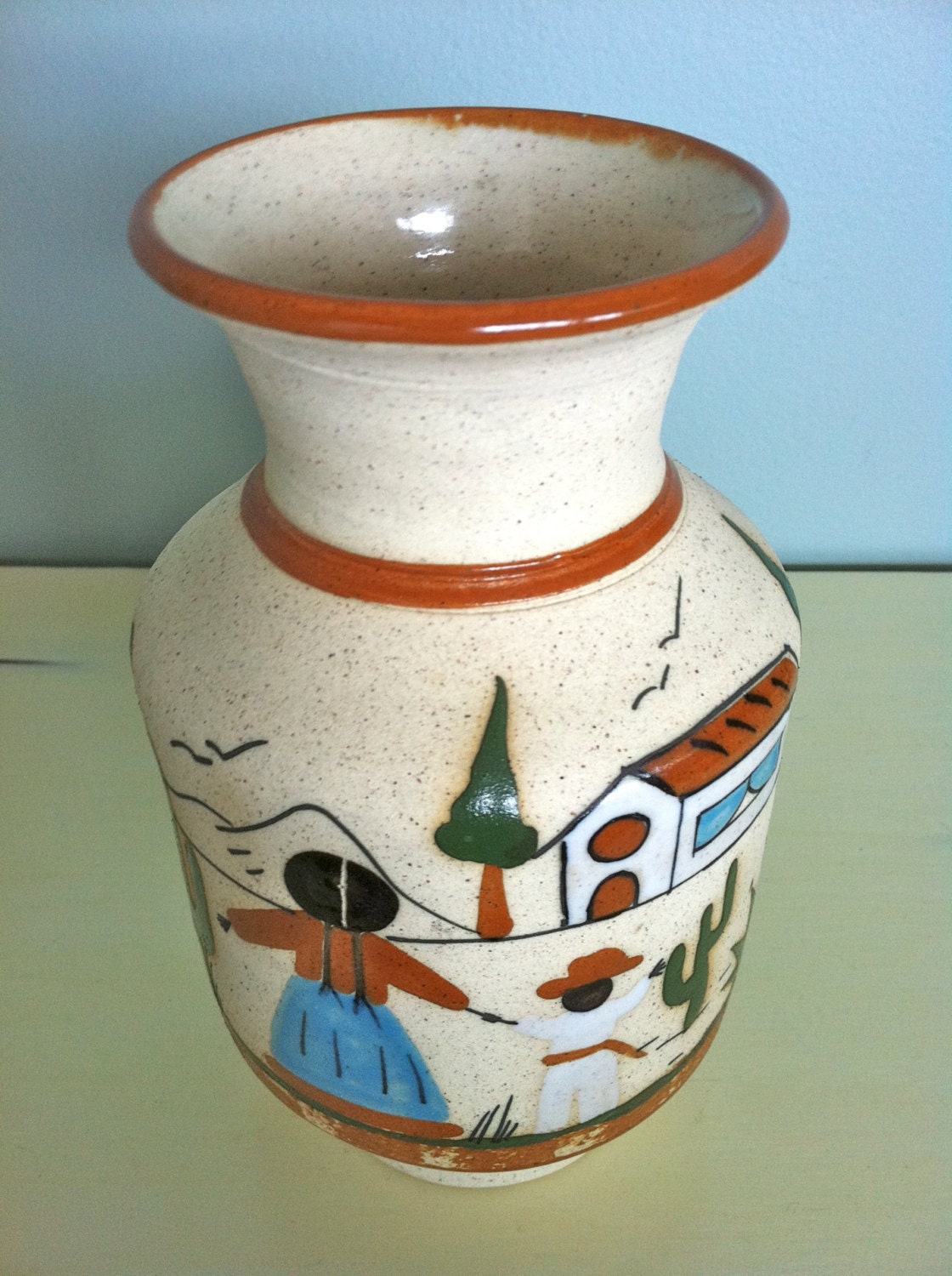 Mexico Tonala Pottery Vase Mother and Child/mexican Tonala | Etsy