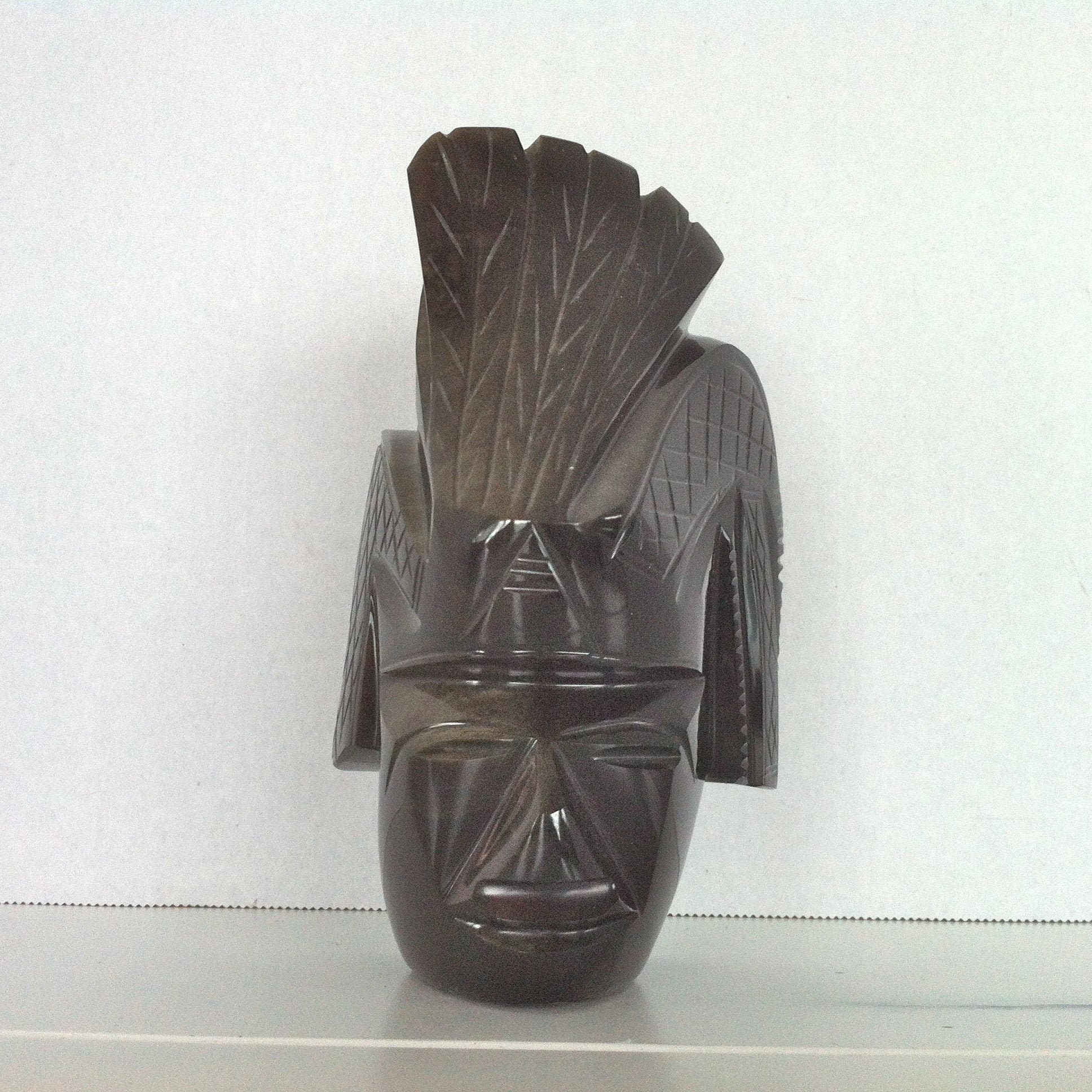 Gold Sheen Obsidian Aztec Statue/mexican Gold Sheen Obsidian - Etsy