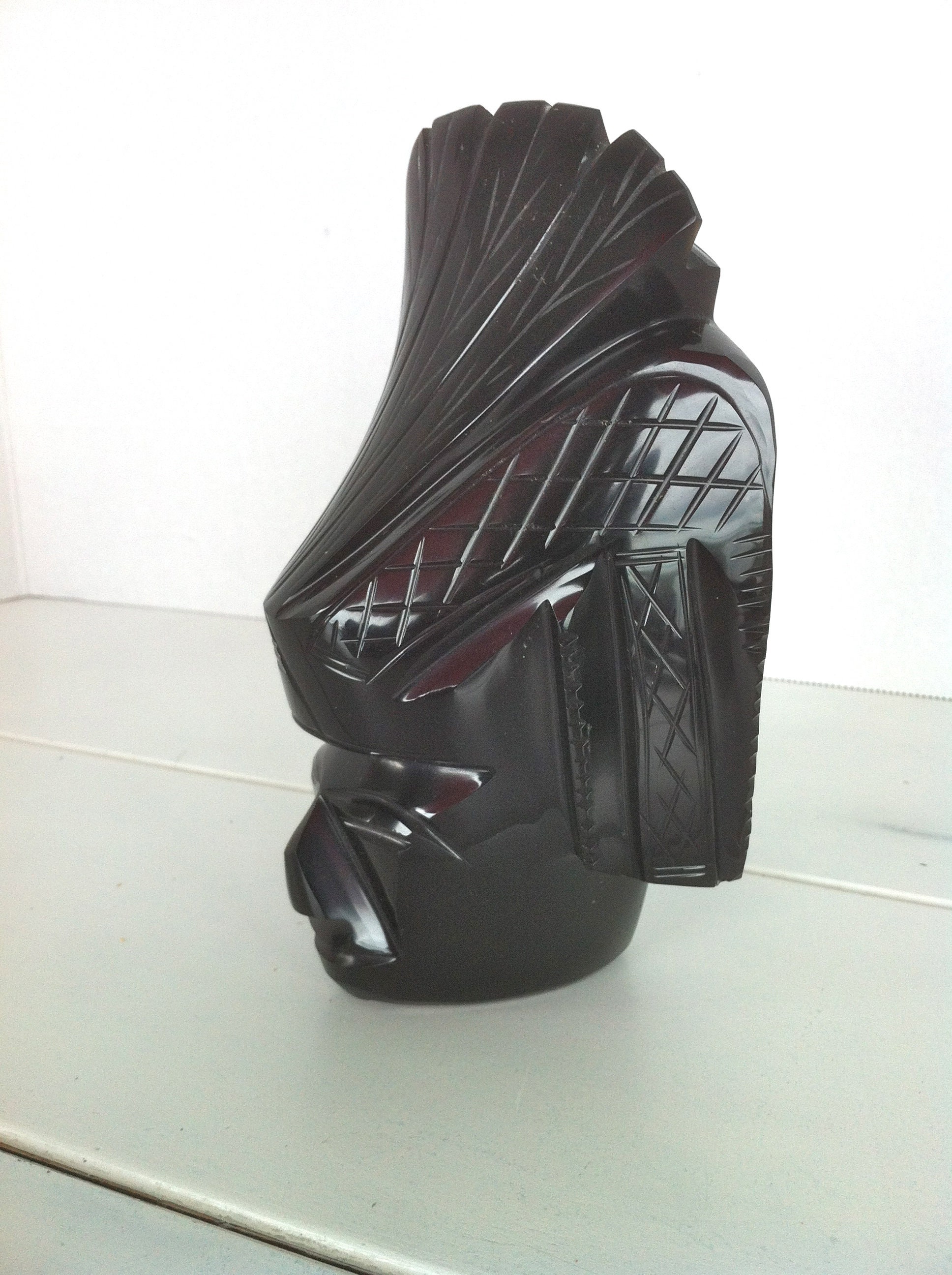 Gold Sheen Obsidian Aztec Statue/mexican Gold Sheen Obsidian - Etsy