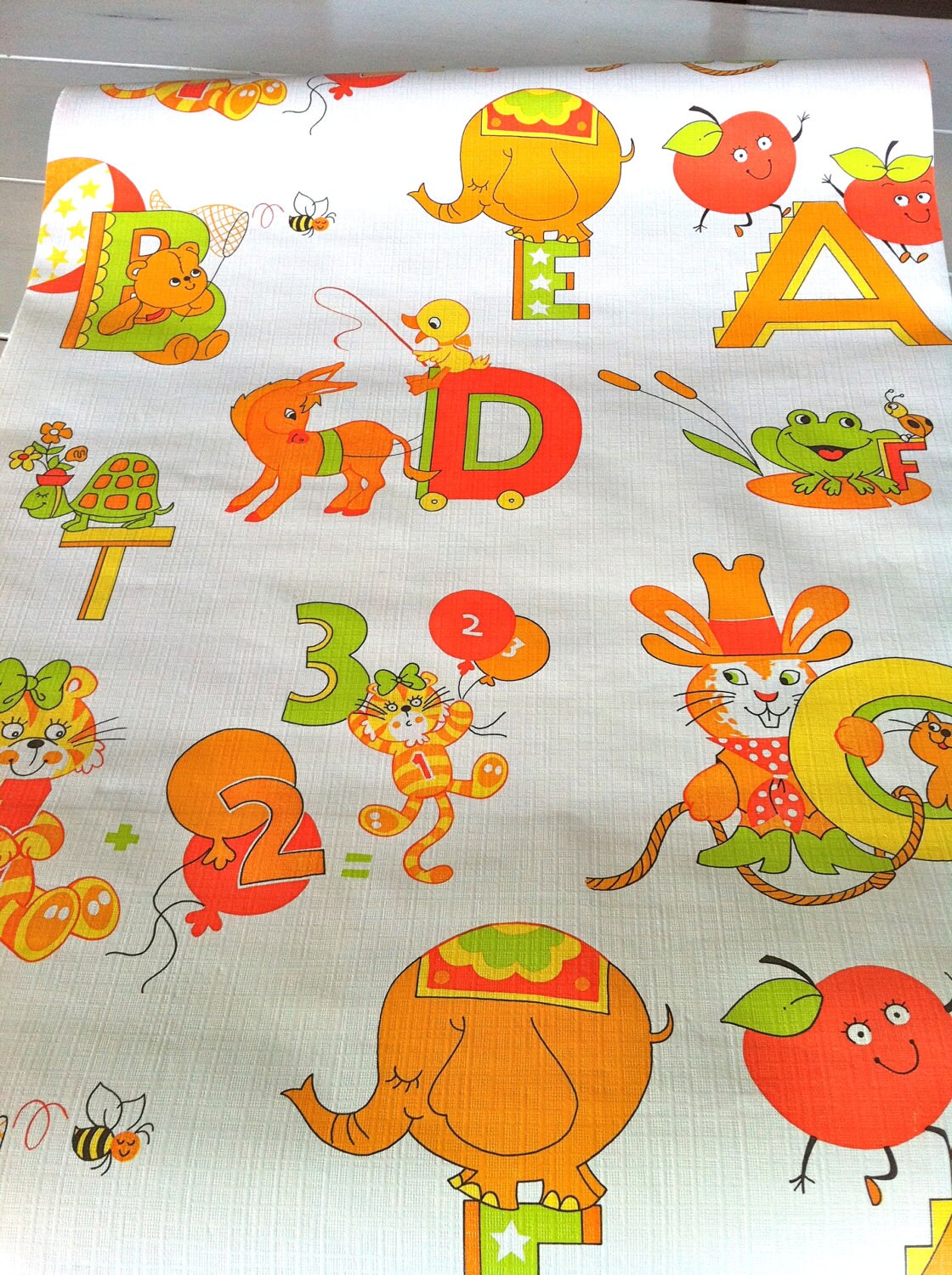 Vintage Double Roll Jack & Jill Pre-pasted Washable Linen - Etsy Canada