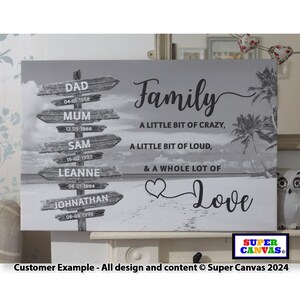Family Street Sign Post Personalised Custom Family Names Beach Picture ...