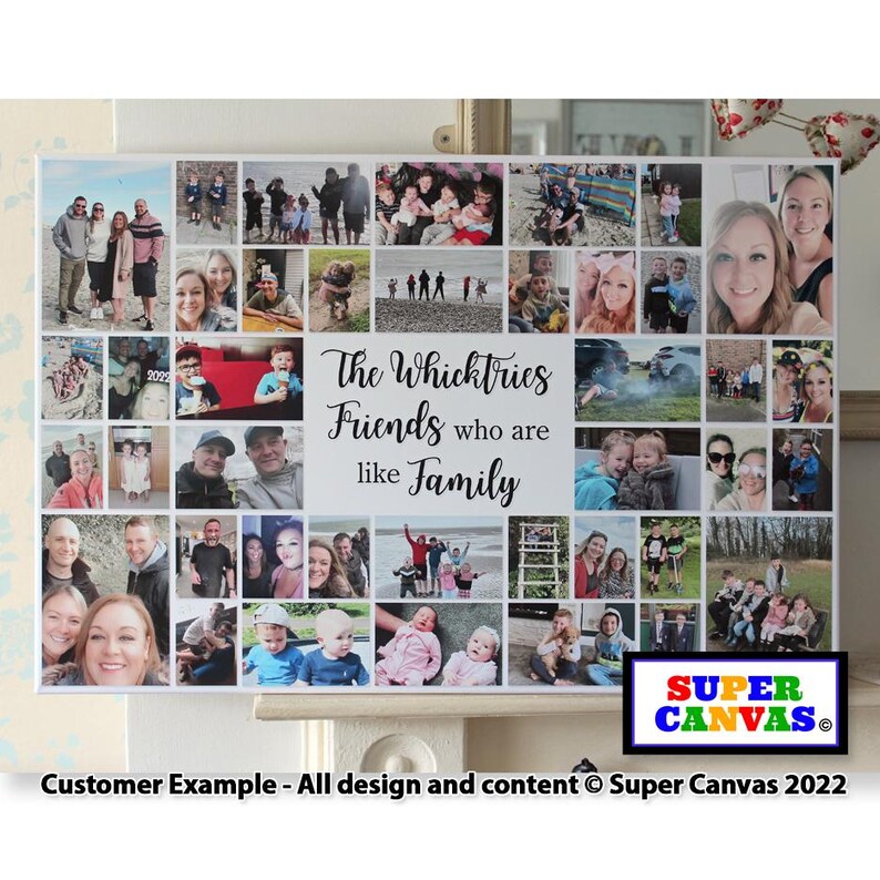 Our Family Quote Photo Collage Personalised Unique Family Wall Art ...